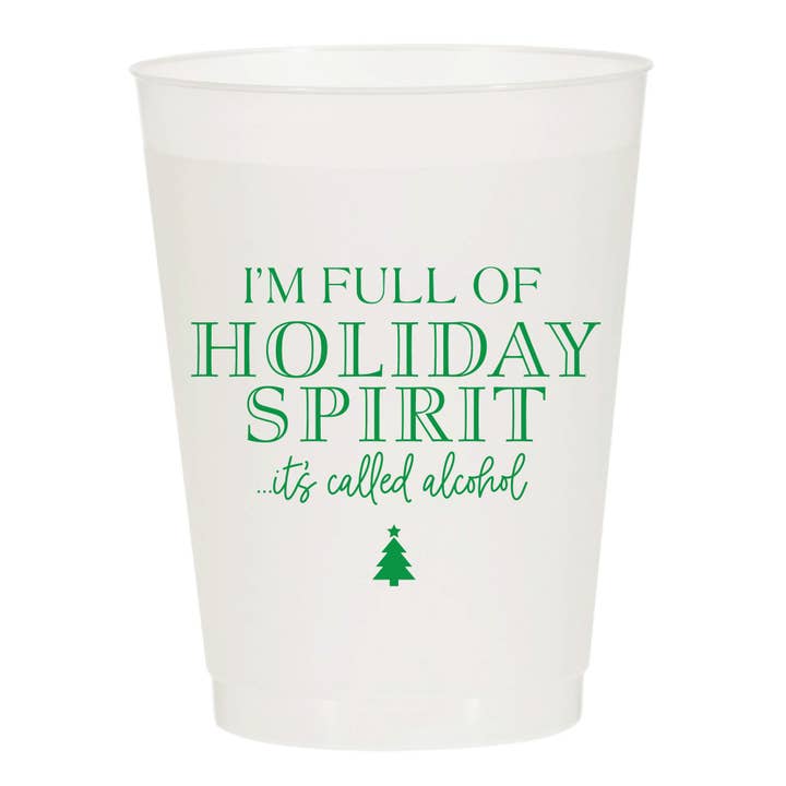 Holiday Spirit Frosted Cups | The Monogram Merchant