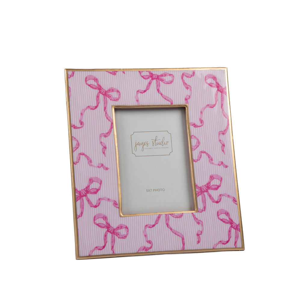 Pink Ribbons Picture Frame | The Monogram Merchant