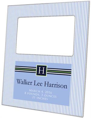 Sasha Blueberry Birth Announcement Picture Frame | The Monogram Merchant