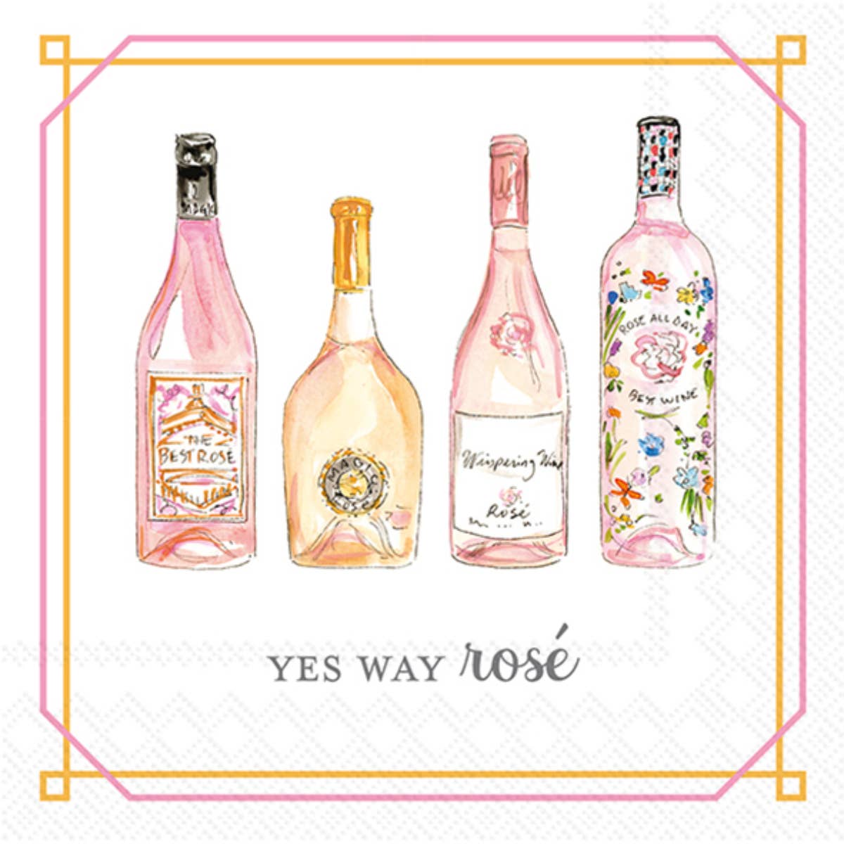 Yes Way Rose Cocktail Napkins | The Monogram Merchant