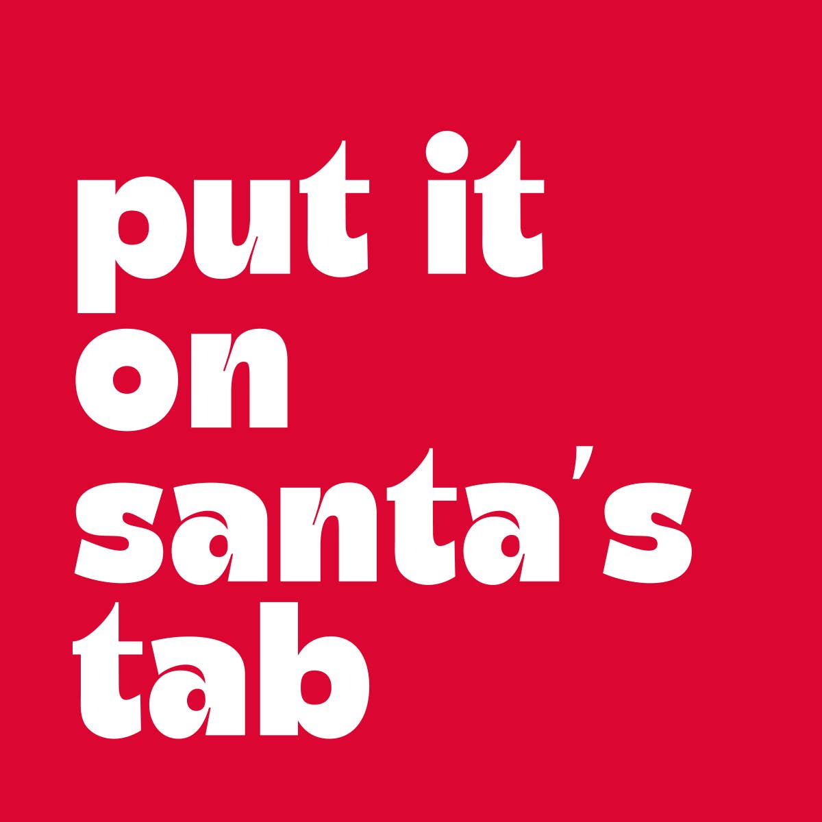 Santa's Tab Christmas Cocktail Napkins | The Monogram Merchant