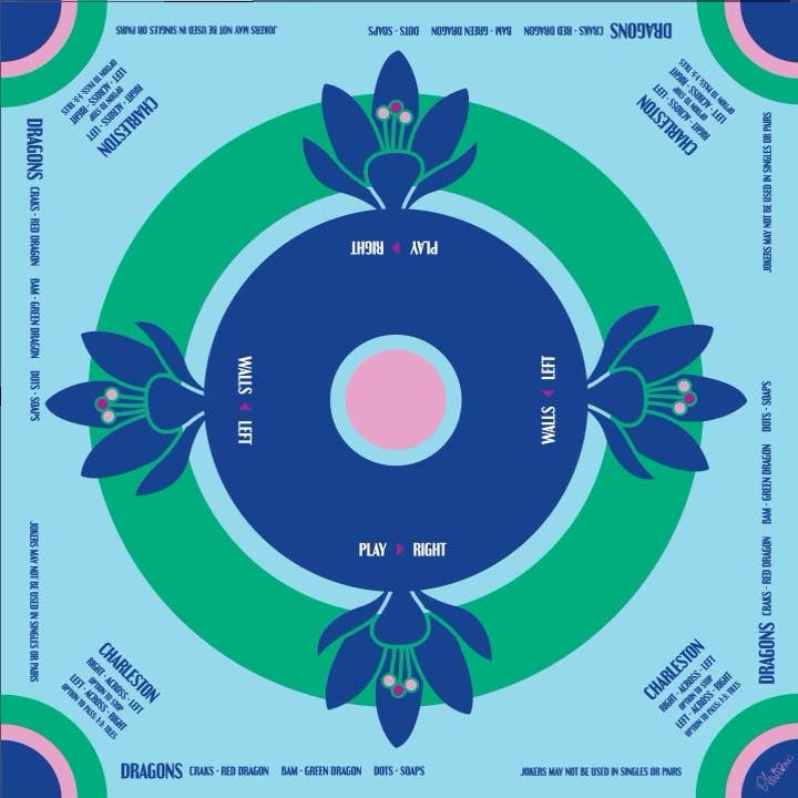 Preppy Soiree Mahjong Mat | The Monogram Merchant