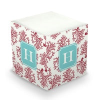 Coral Sticky Memo Cube (20+ Colors) | The Monogram Merchant