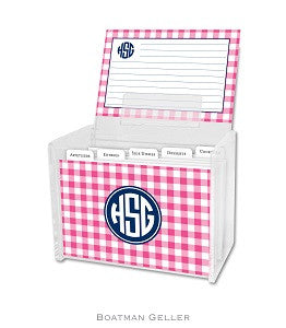 Classic Check Recipe Box | The Monogram Merchant