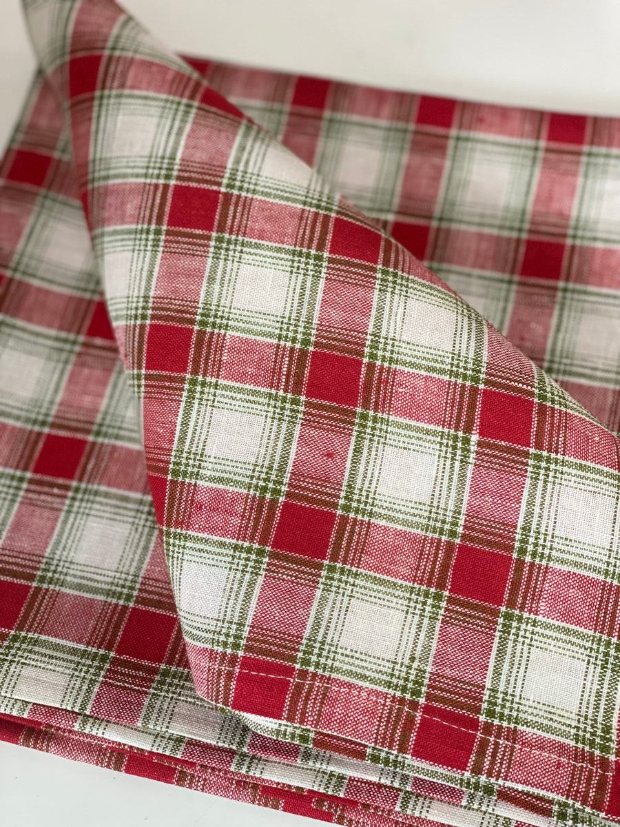 Yule Plaid Napkin by Deborah Rhodes | The Monogram Merchant